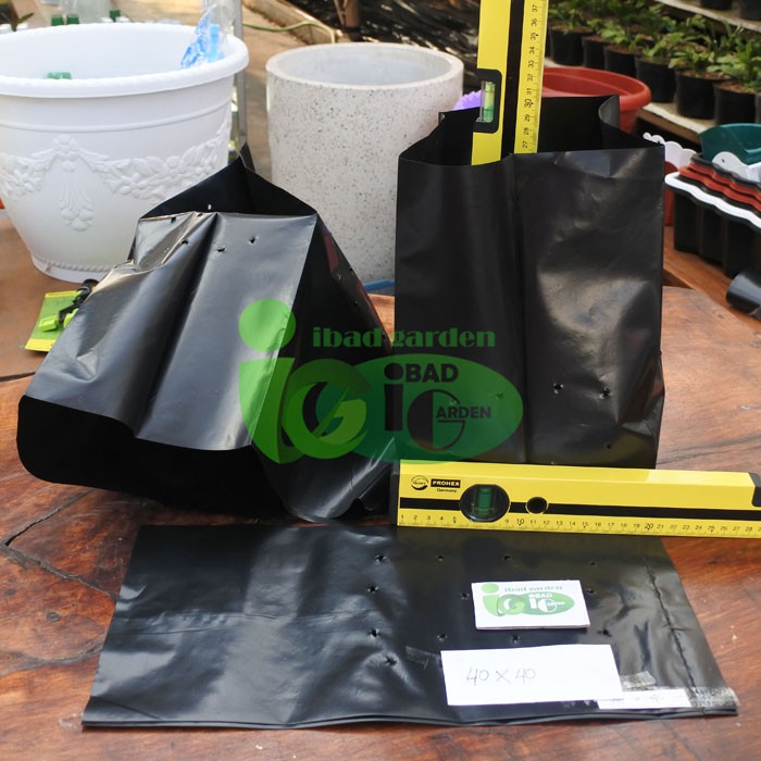 Jual 5 Polybag Tanaman Hias Warna Hitam UKURAN 40 ekonomis